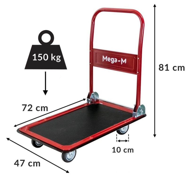 Warehouse platform trolley Mega-M 150kg | Platform trolleys | AUTOPP